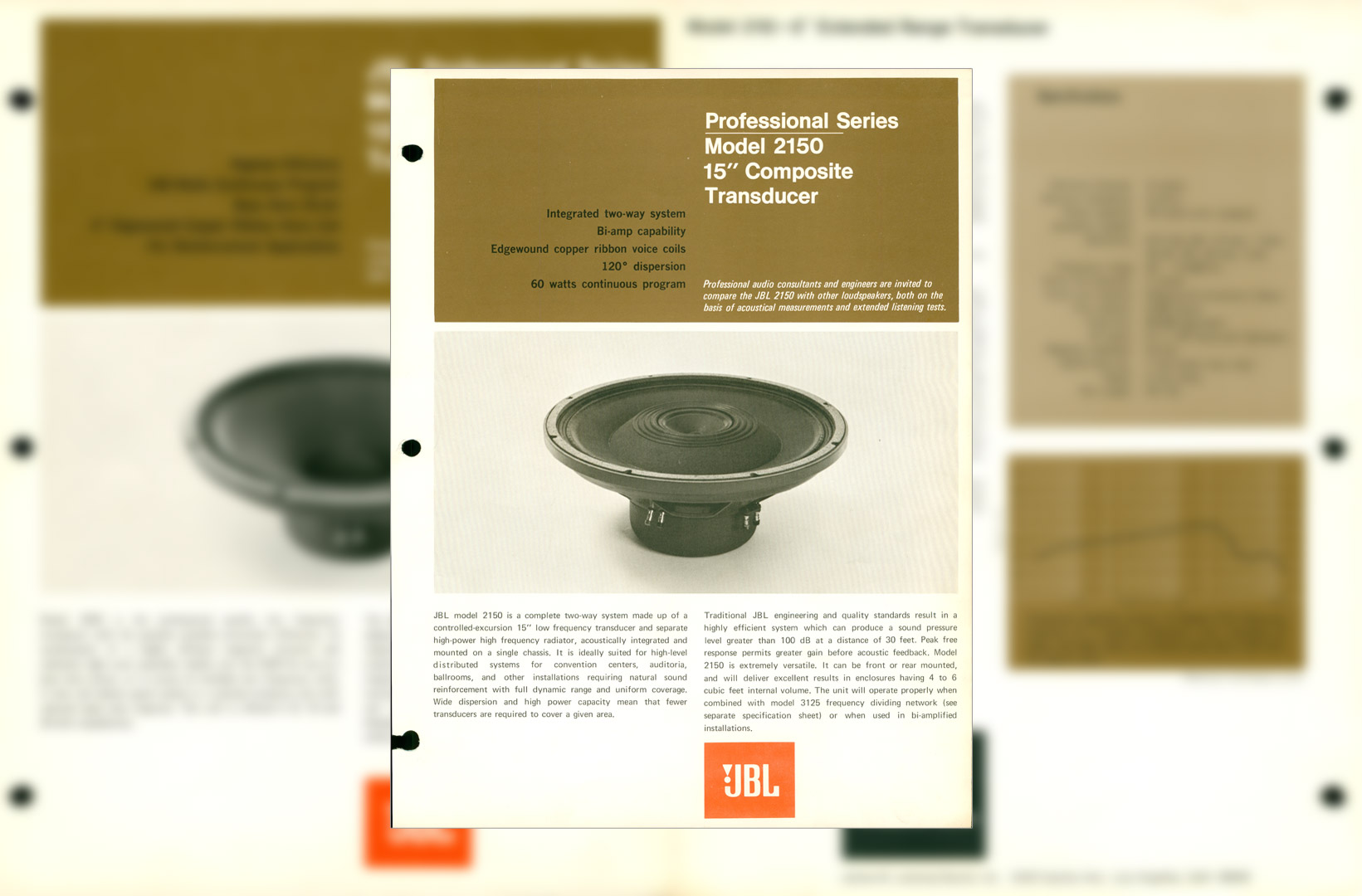 JBL 2150 15-in Composite Transducer - AboutProSound - Interesting Pro ...