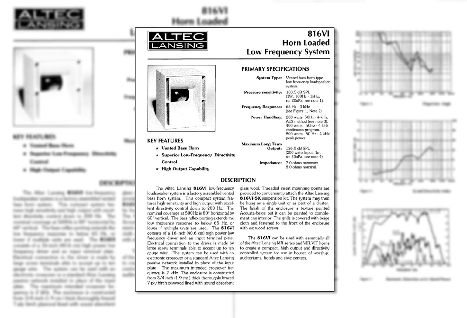 Altec 816VI Horn Low Frequency System - AboutProSound - Interesting Pro ...