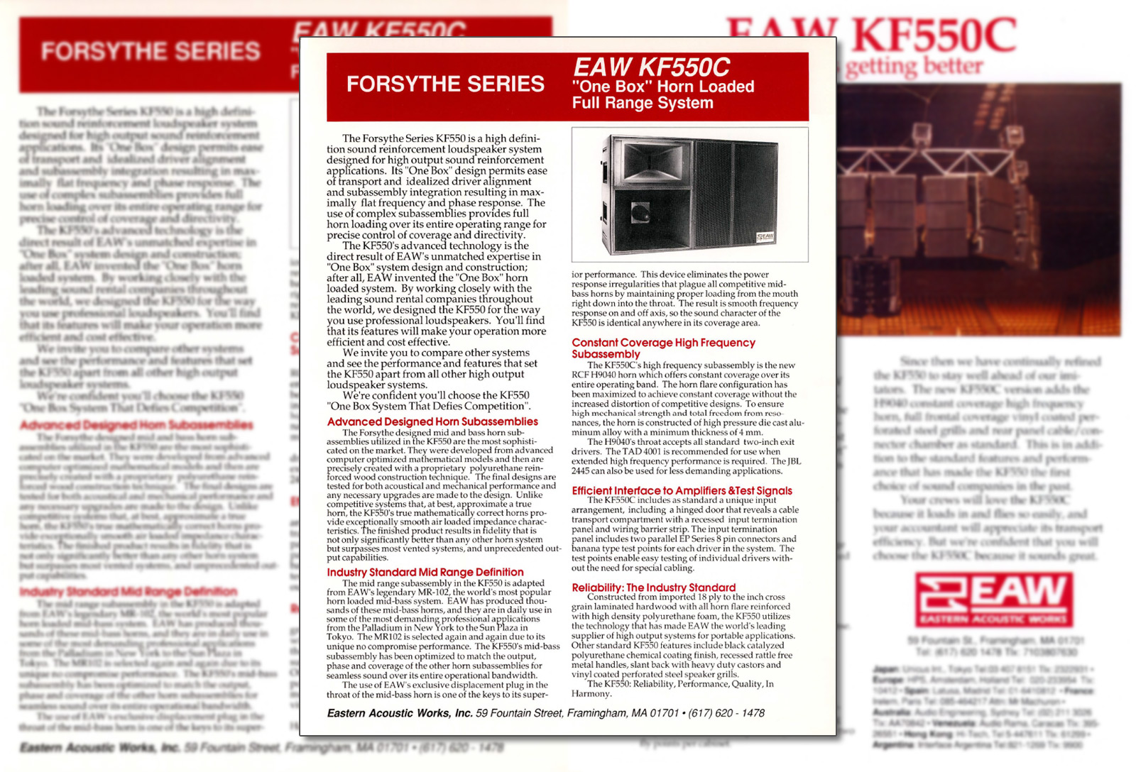 EAW KF550 "One Box'' Full Range Flying System (c1987) - AboutProSound ...