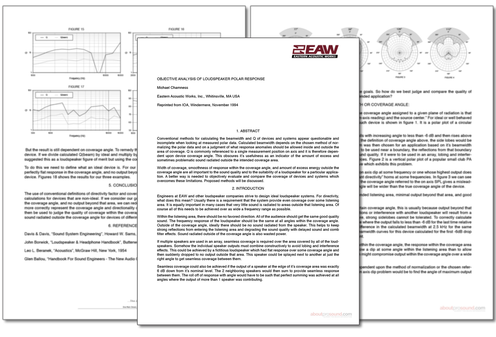 EAW WP Objective Analysis Of Loudspeaker Polar Response (c1994 ...
