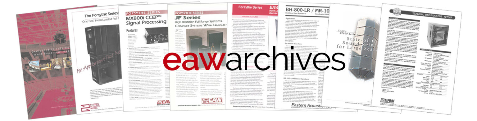 APS EAW Data Archive - AboutProSound - Interesting Pro Audio, People ...
