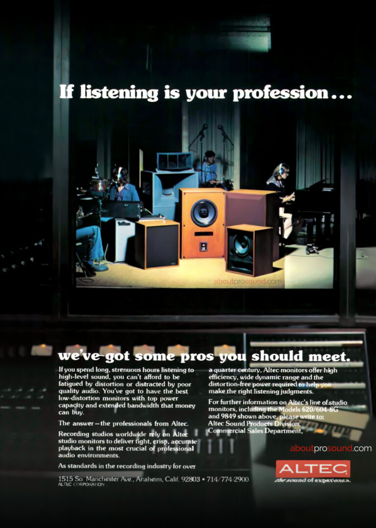 1968 ALTEC Microphones AD - About ProSound - Interesting stuff in the ...
