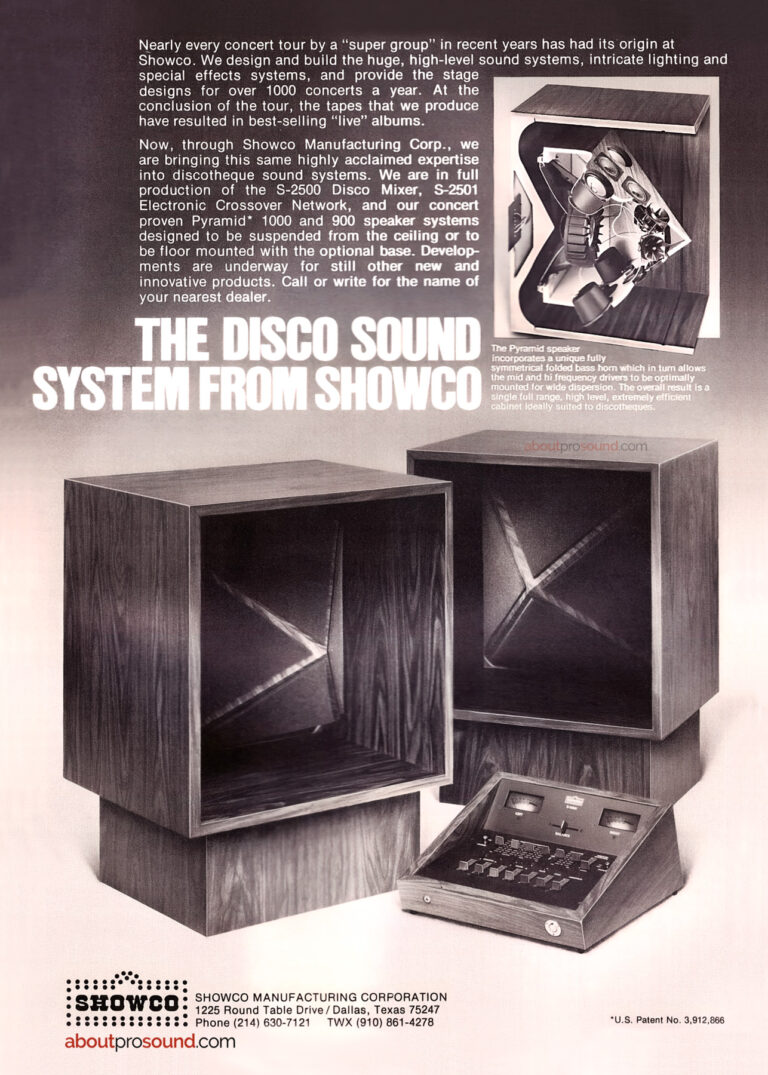 1977 Showco Disco System - AboutProSound - Interesting Pro Audio ...