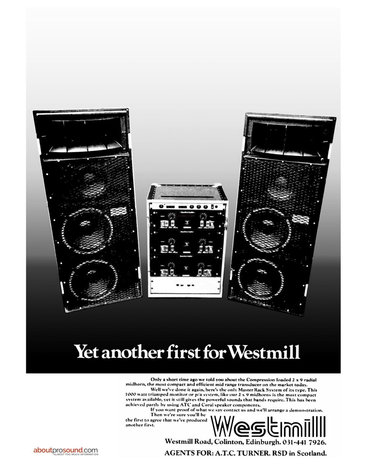 1978 Westmill Master Rack System Ad - About ProSound - Interesting ...
