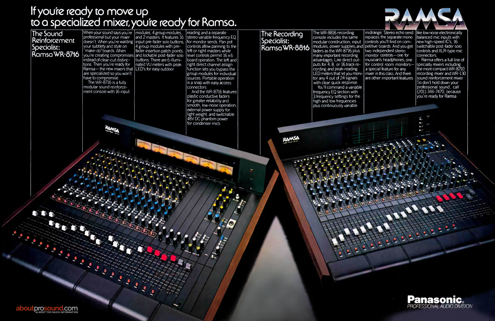 1981 Ramsa Console Ad - About ProSound - Interesting stuff in the realms of sound, audio and stuff