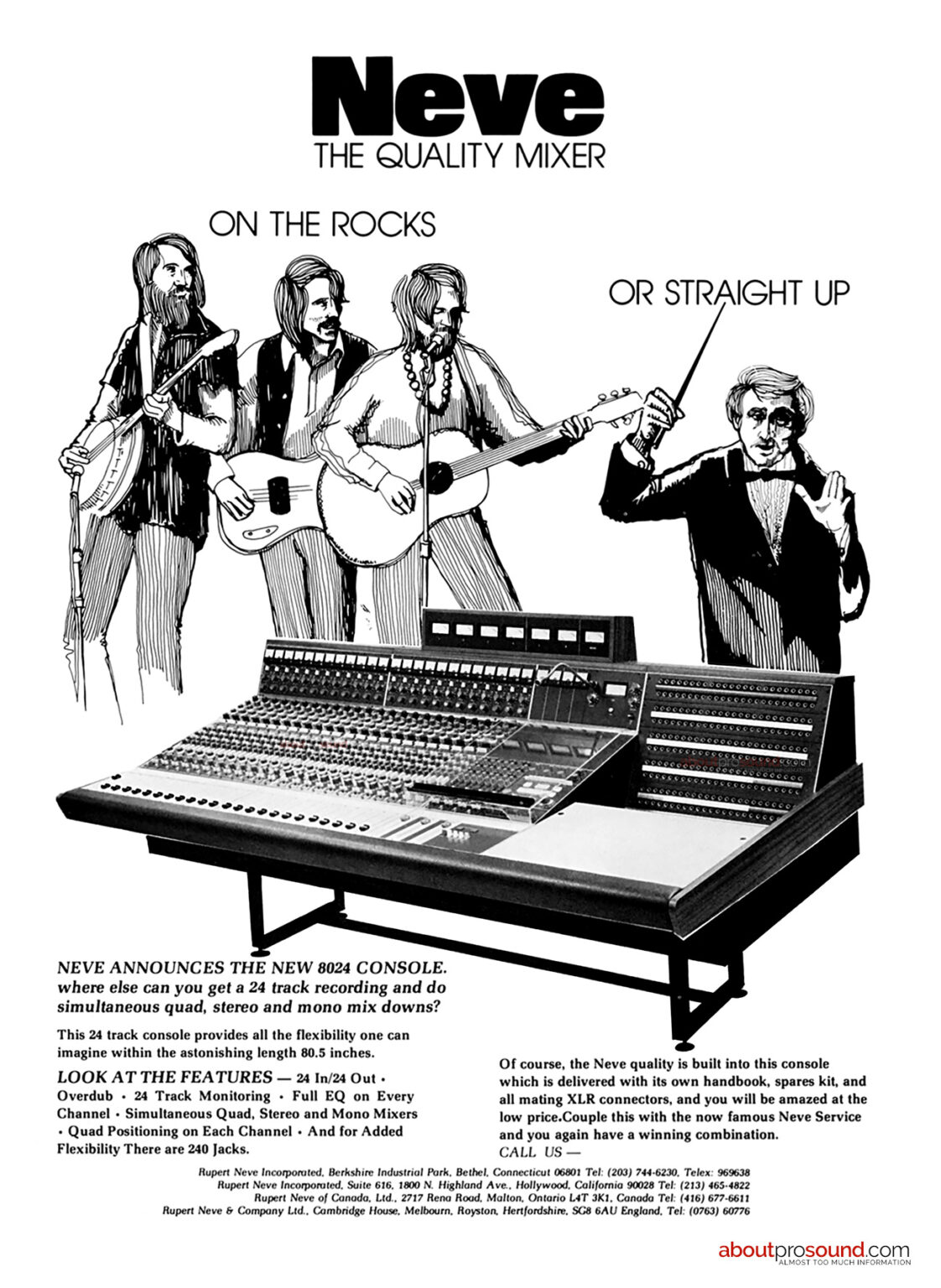 1975 Neve 8024 Mixing Console Ad - About ProSound - Interesting stuff ...