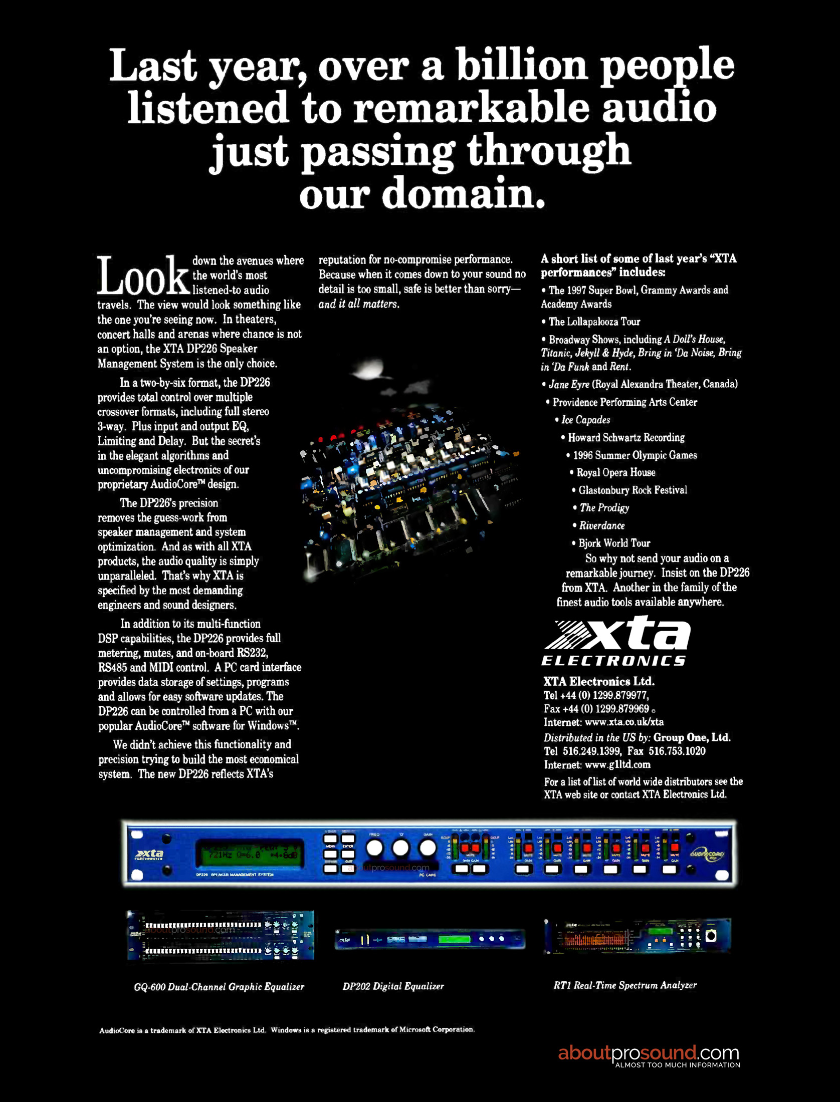 1998 XTA DP226 Speaker Management System AD - AboutProSound ...